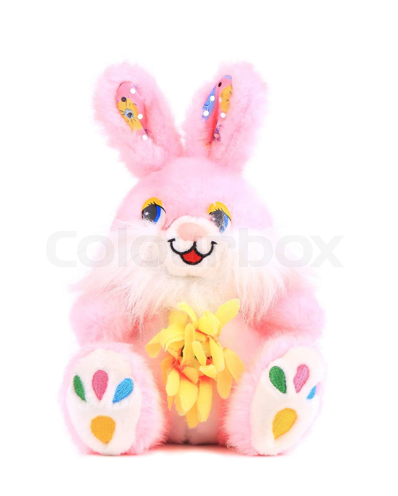 Fluffy pink foxy rabbit. | Stock image | Colourbox