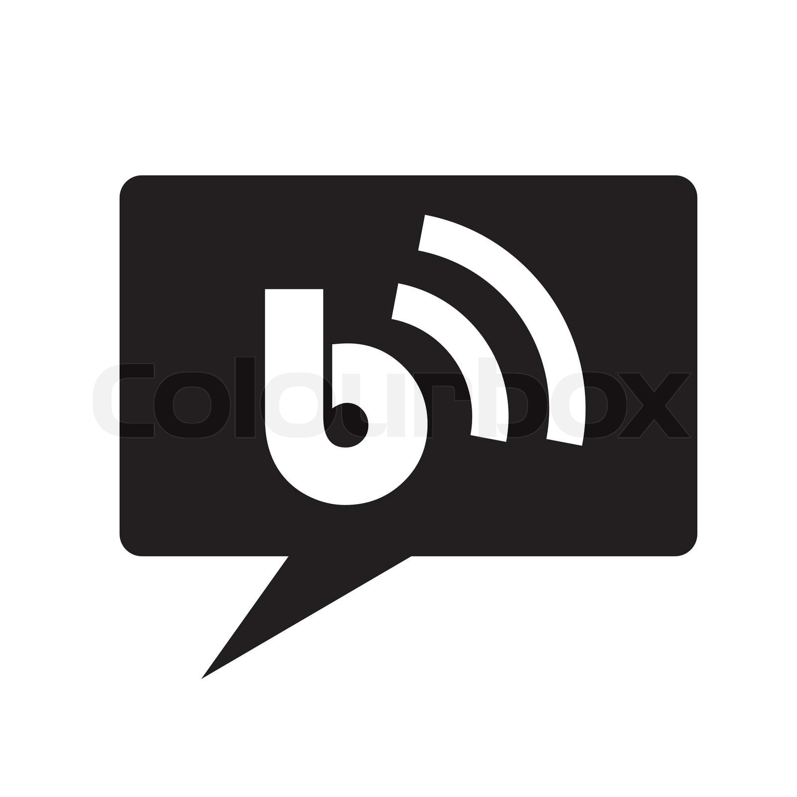 Blog icon in black | Stock vector | Colourbox