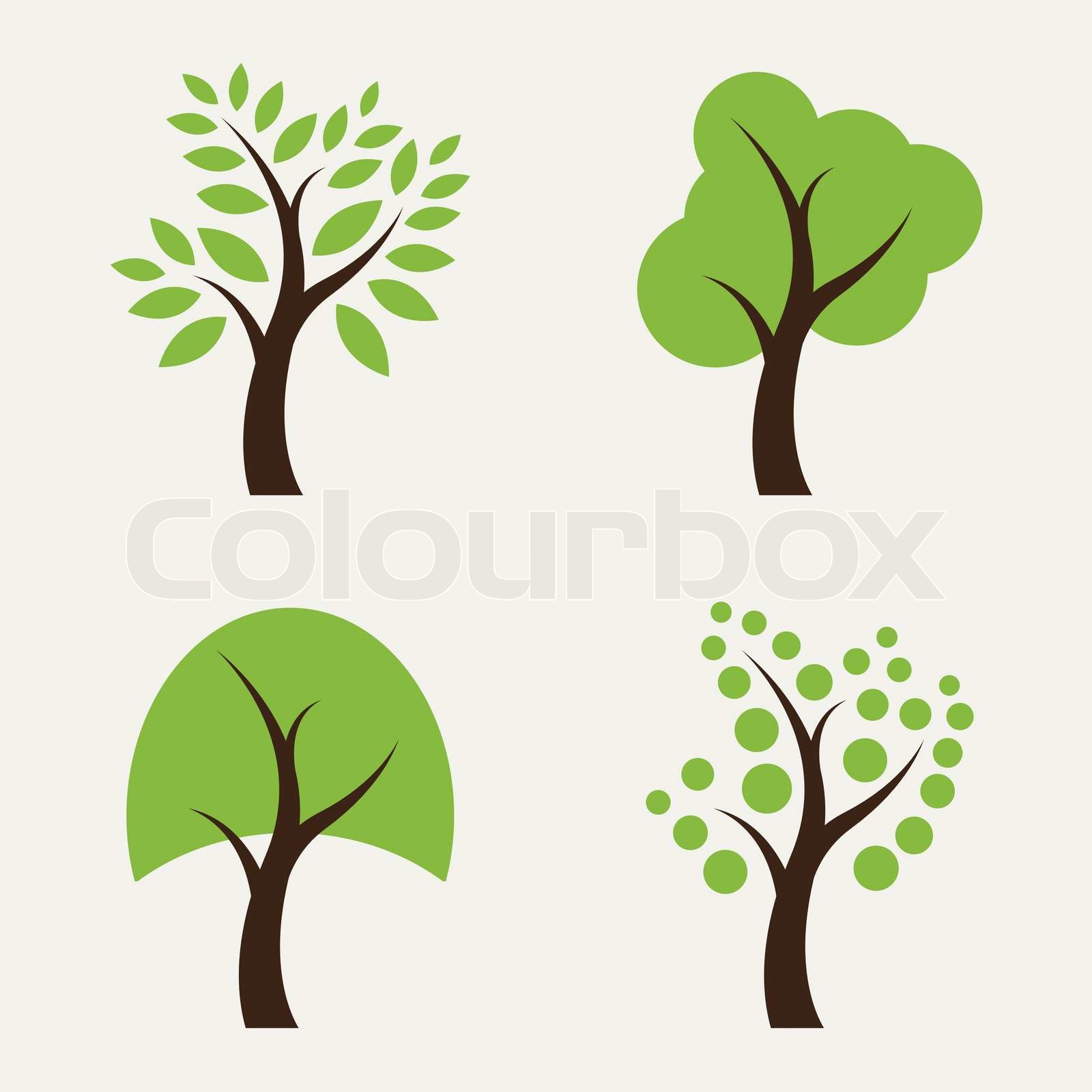 Set of tree icons | Stock vector | Colourbox