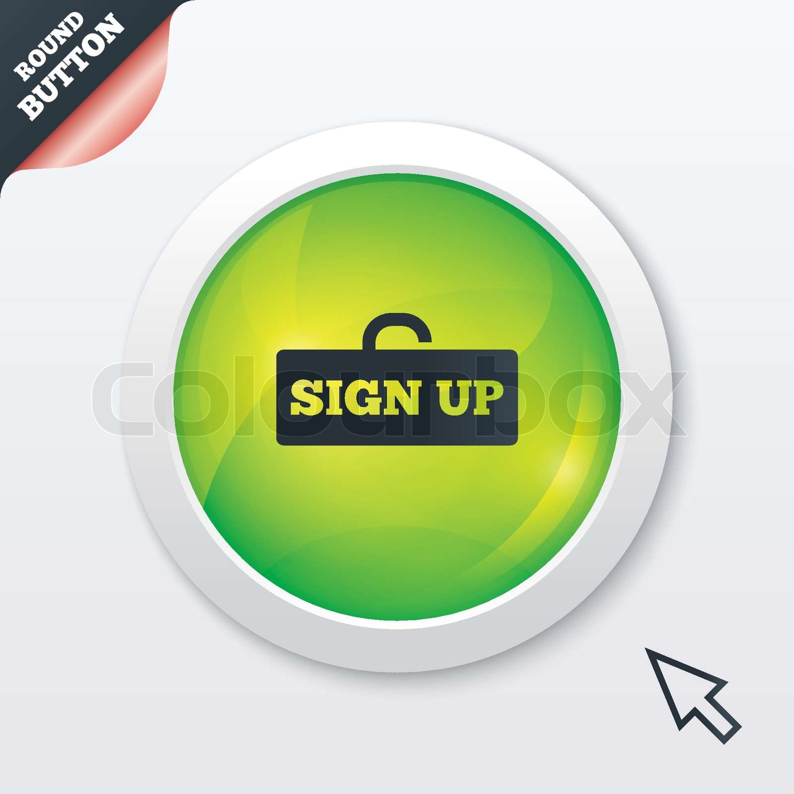 Sign up sign icon. Registration symbol. | Stock vector | Colourbox
