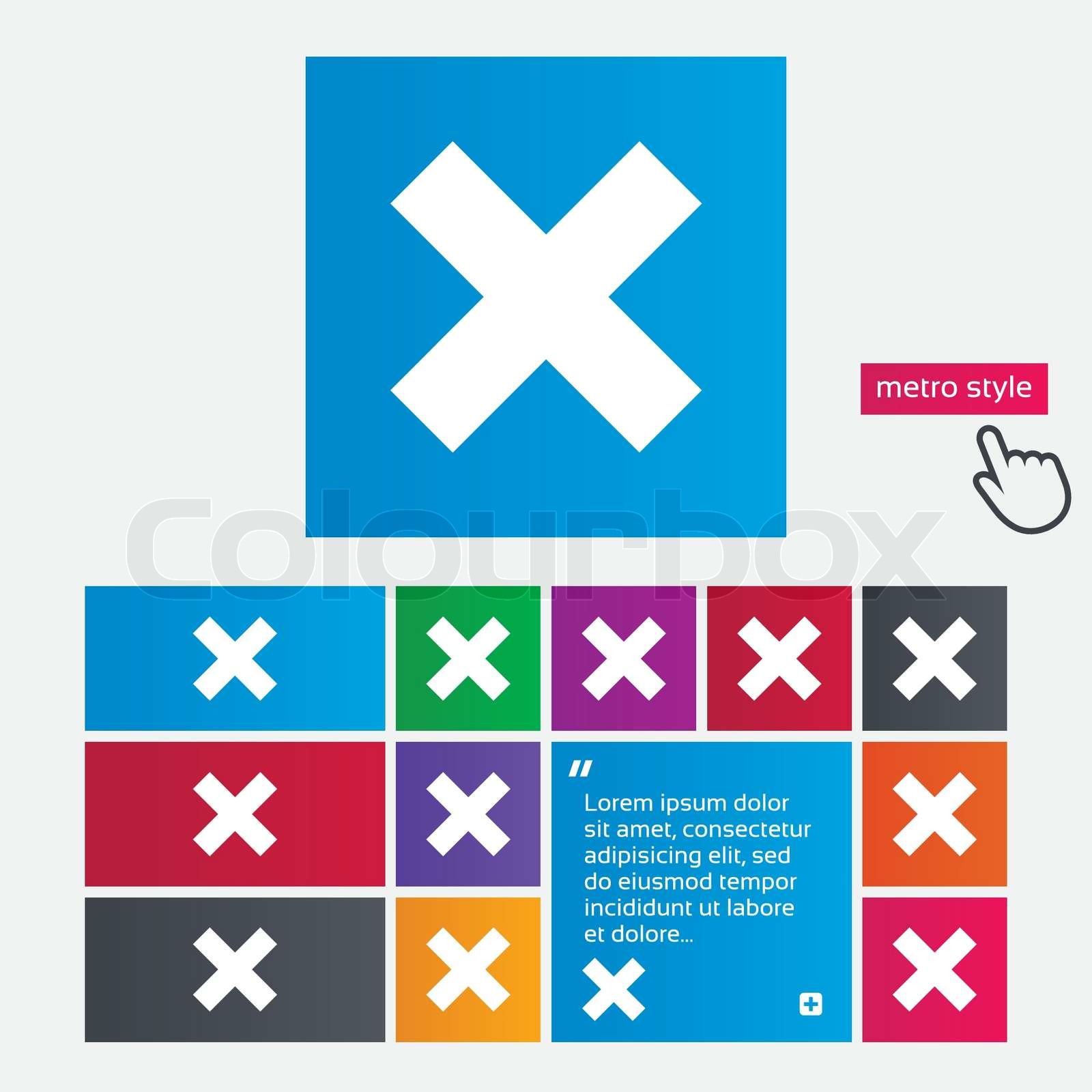 Delete sign icon. Remove button. | Stock vector | Colourbox