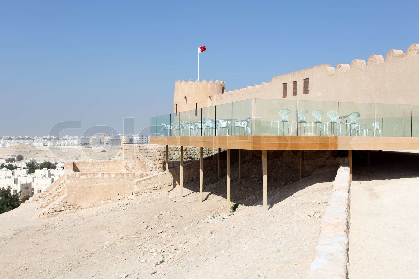 Historic Riffa fort in the Kingdom of Bahrain, Middle East | Stock ...