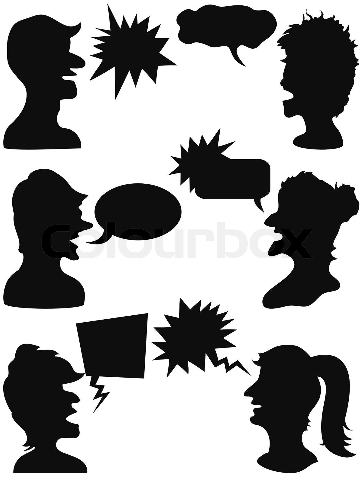 people talking | Stock vector | Colourbox