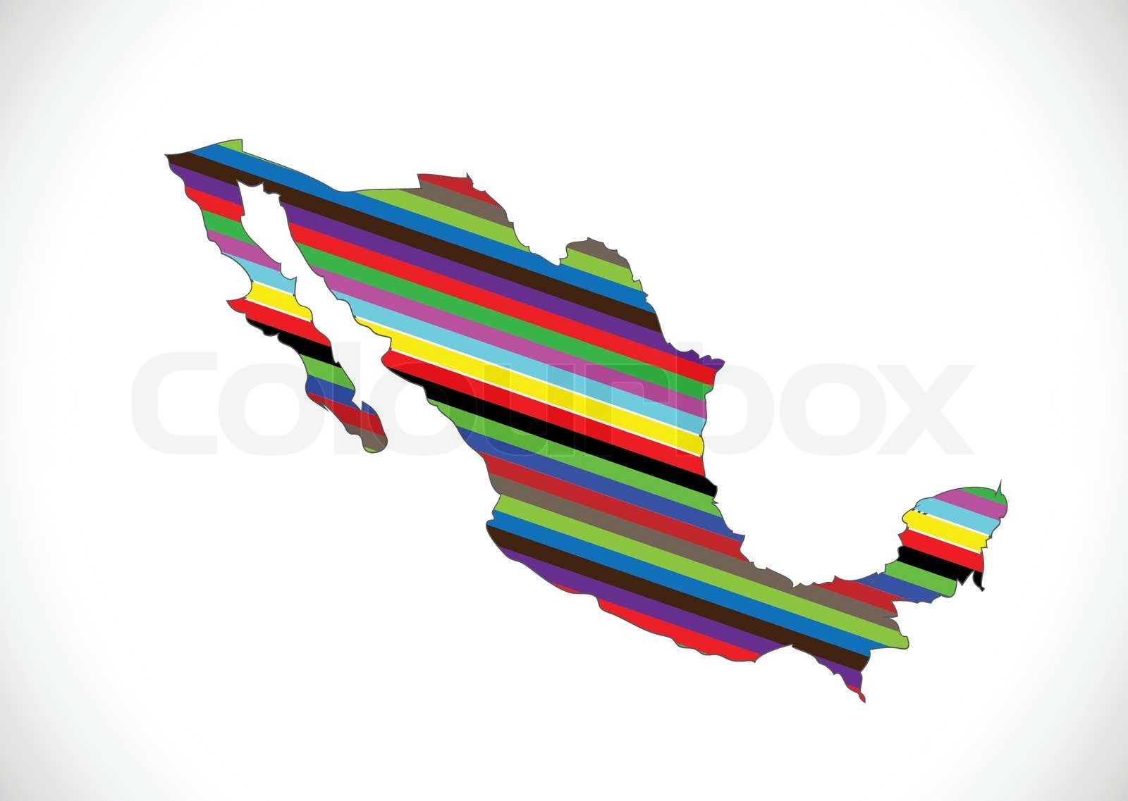 map of Mexico Decorative idea design | Stock vector | Colourbox