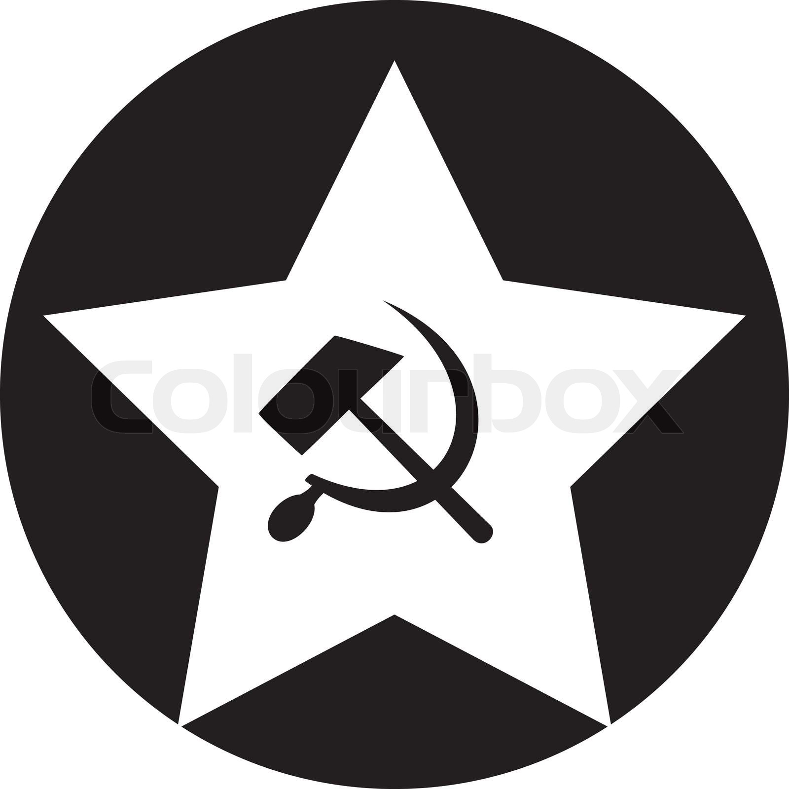 Communist Star Black And White