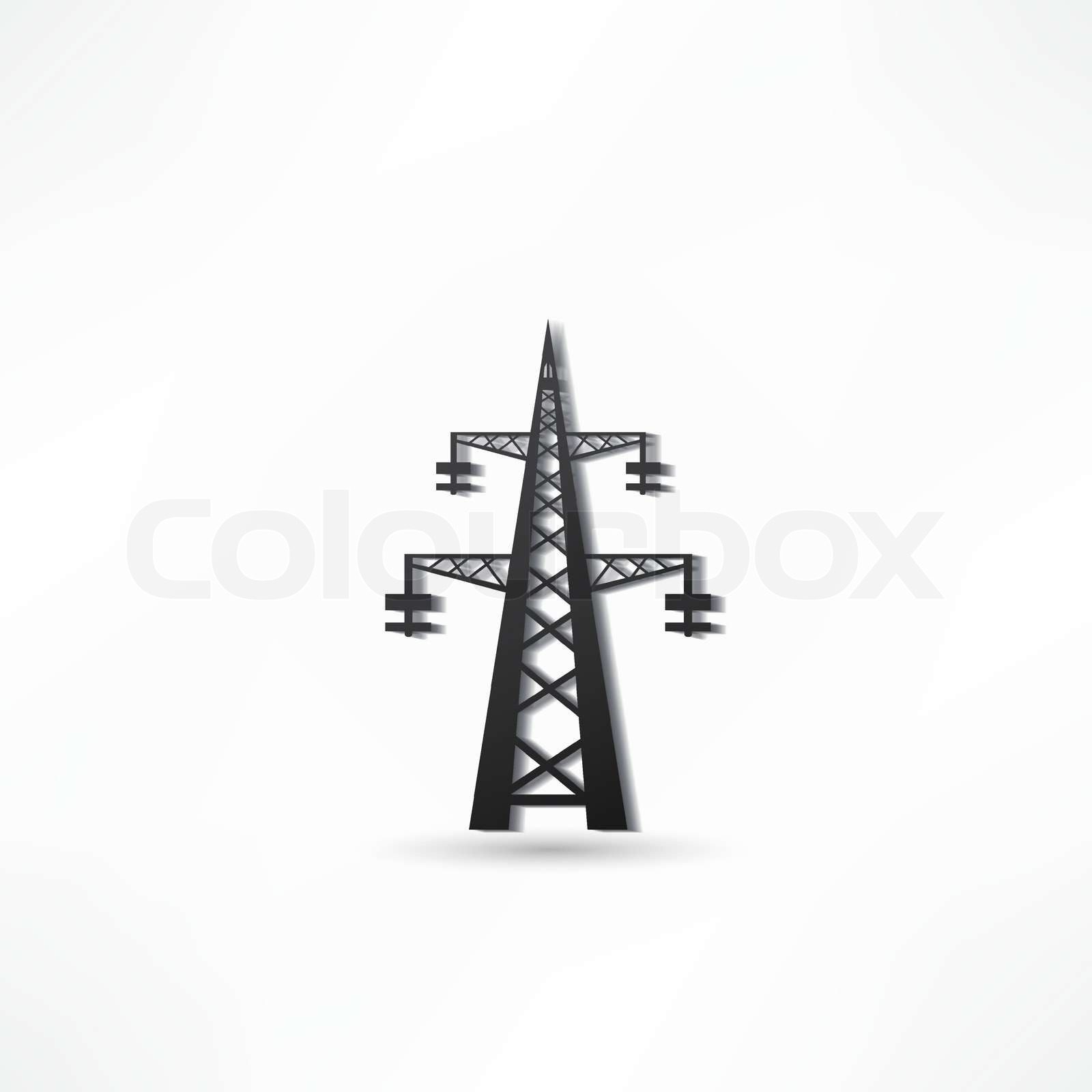 Power transmission tower | Stock vector | Colourbox
