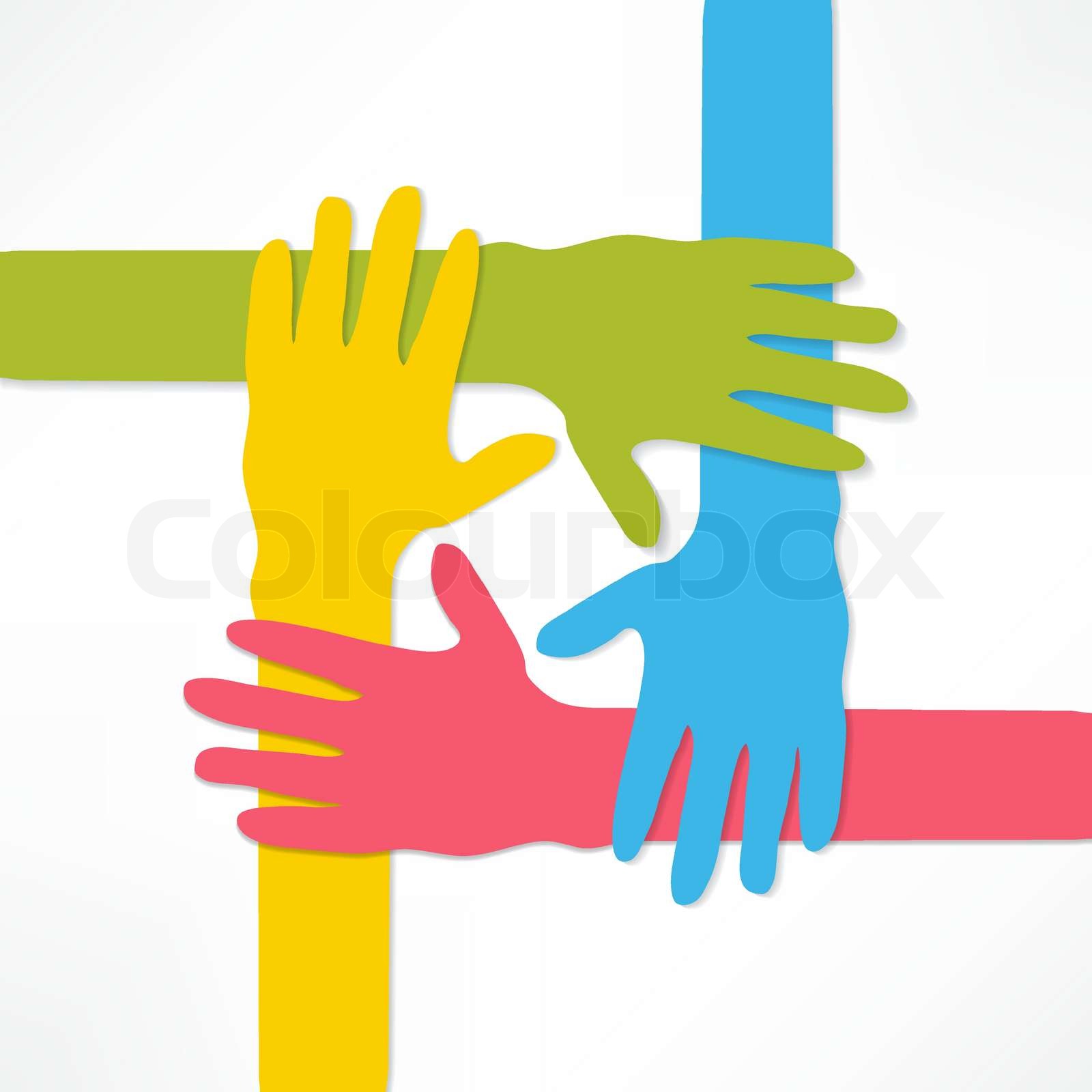 hands connecting | Stock vector | Colourbox