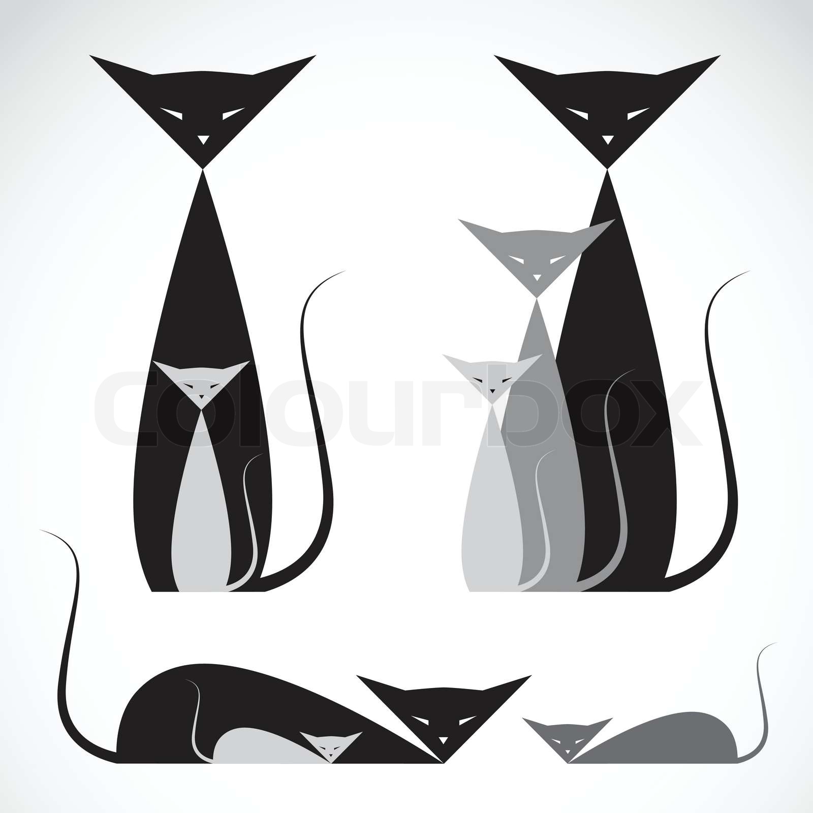 Vector image of an cat design | Stock vector | Colourbox