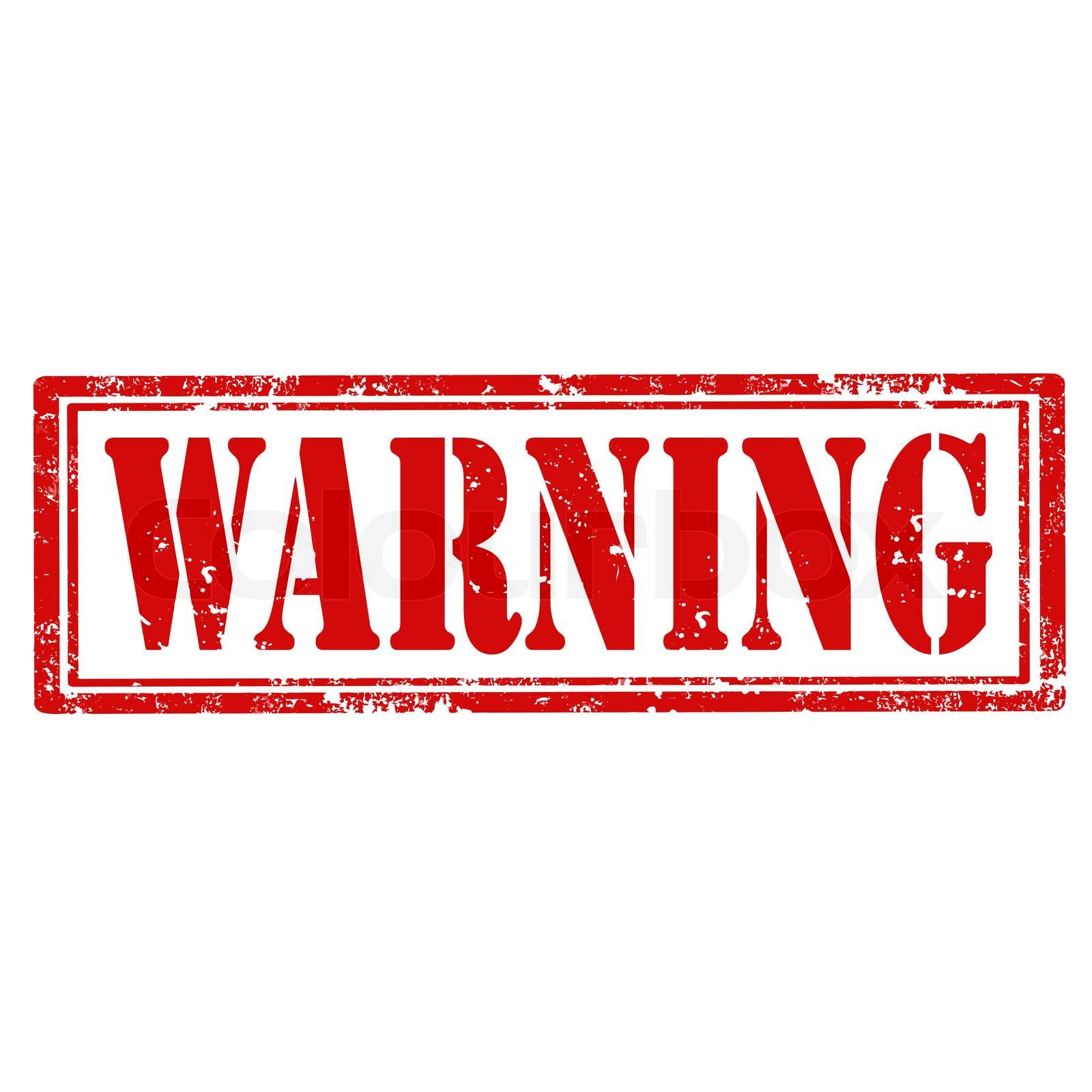 Warning-stamp | Stock vector | Colourbox