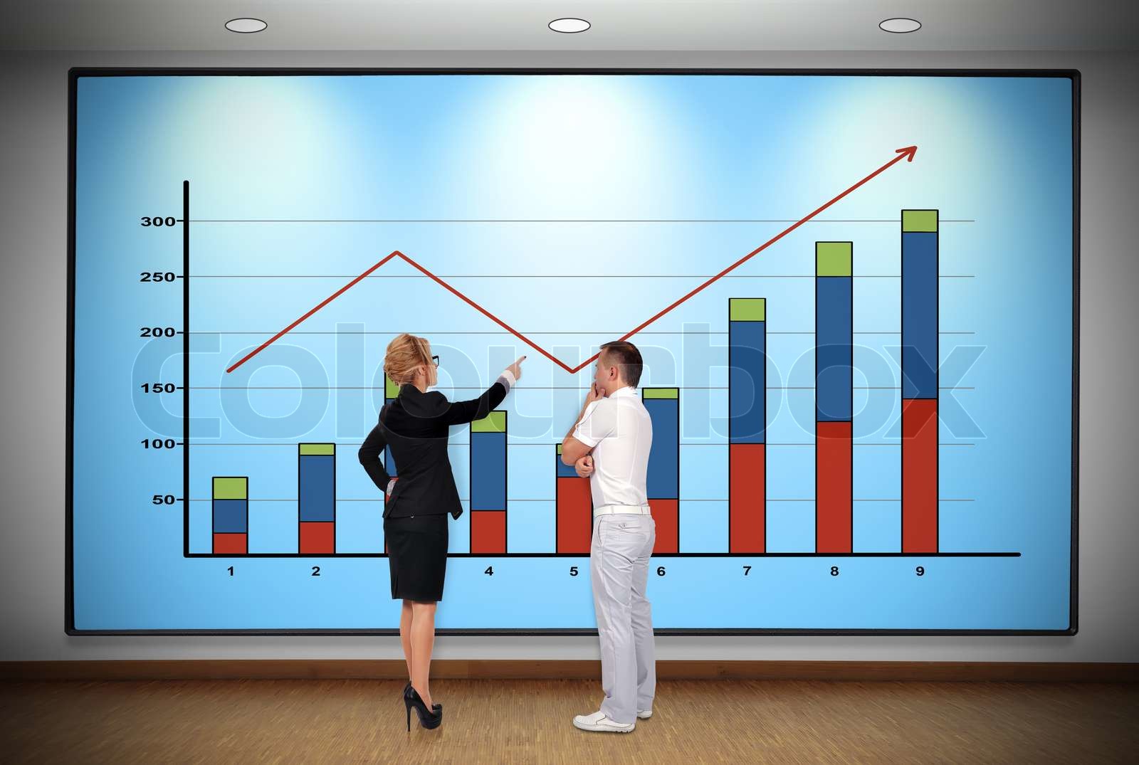 panel with graph | Stock image | Colourbox