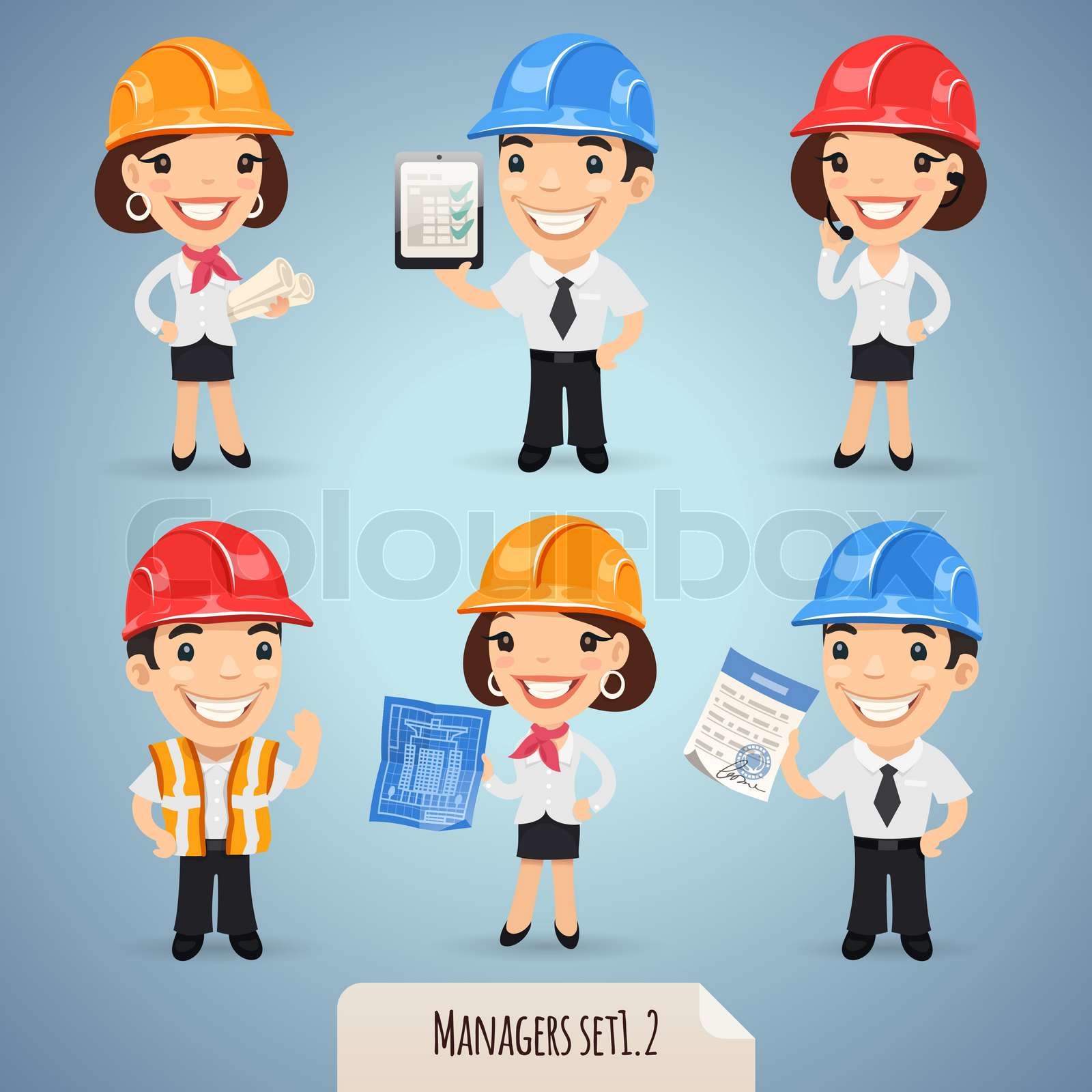 Managers Cartoon Characters Set1.2 | Stock vector | Colourbox