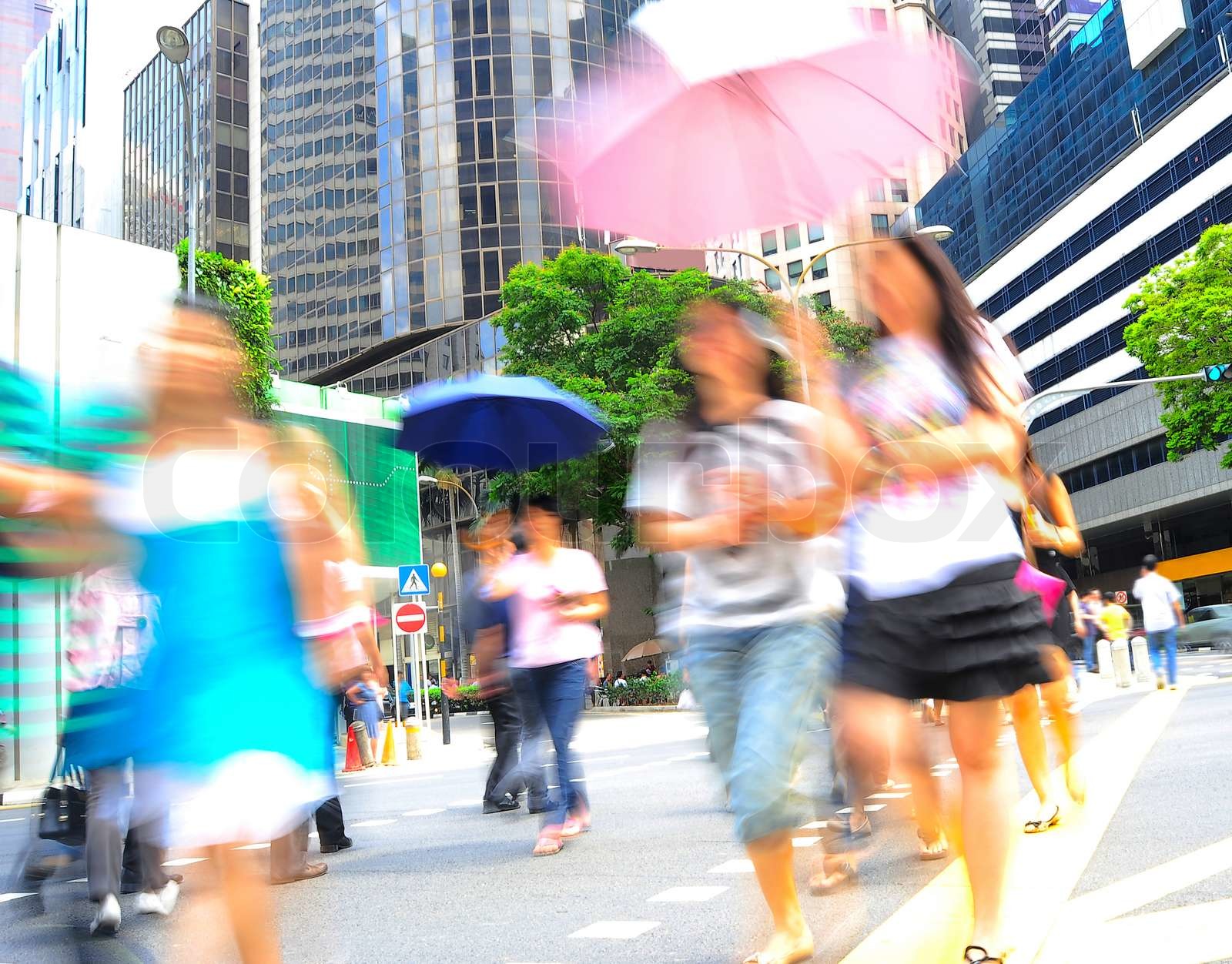 Singapore busy street | Stock image | Colourbox