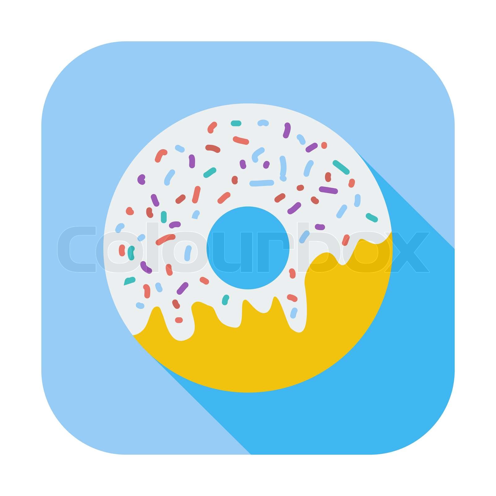 Donut flat icon | Stock vector | Colourbox