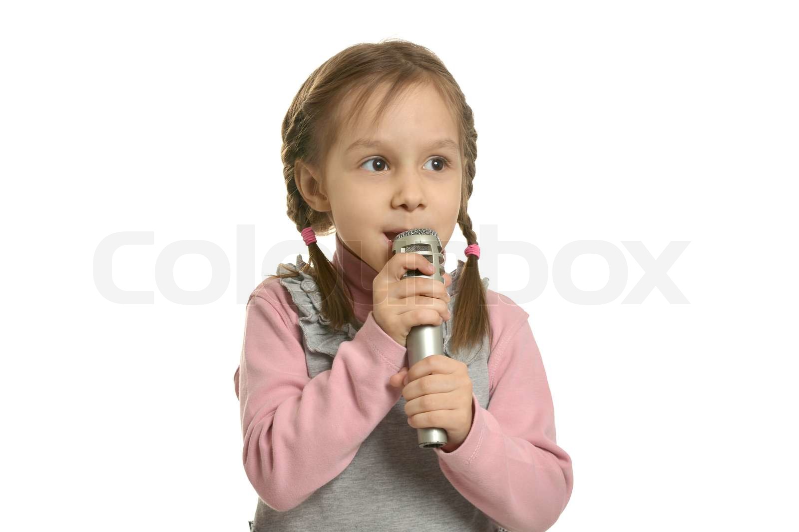 Little girl singing | Stock image | Colourbox