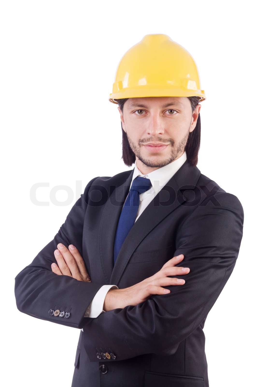 Kaufmann-Builder isoliert auf weiss | Stock Bild | Colourbox