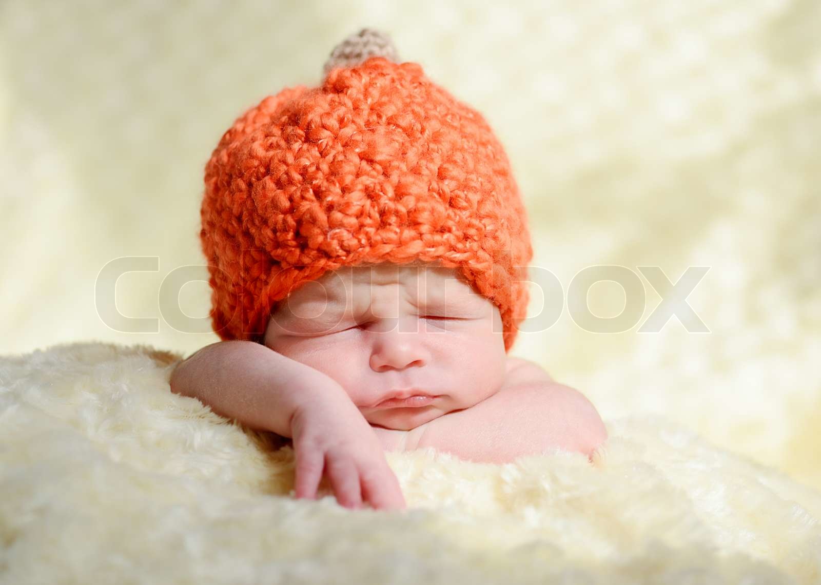 Sleeping Newborn Stock Image Colourbox