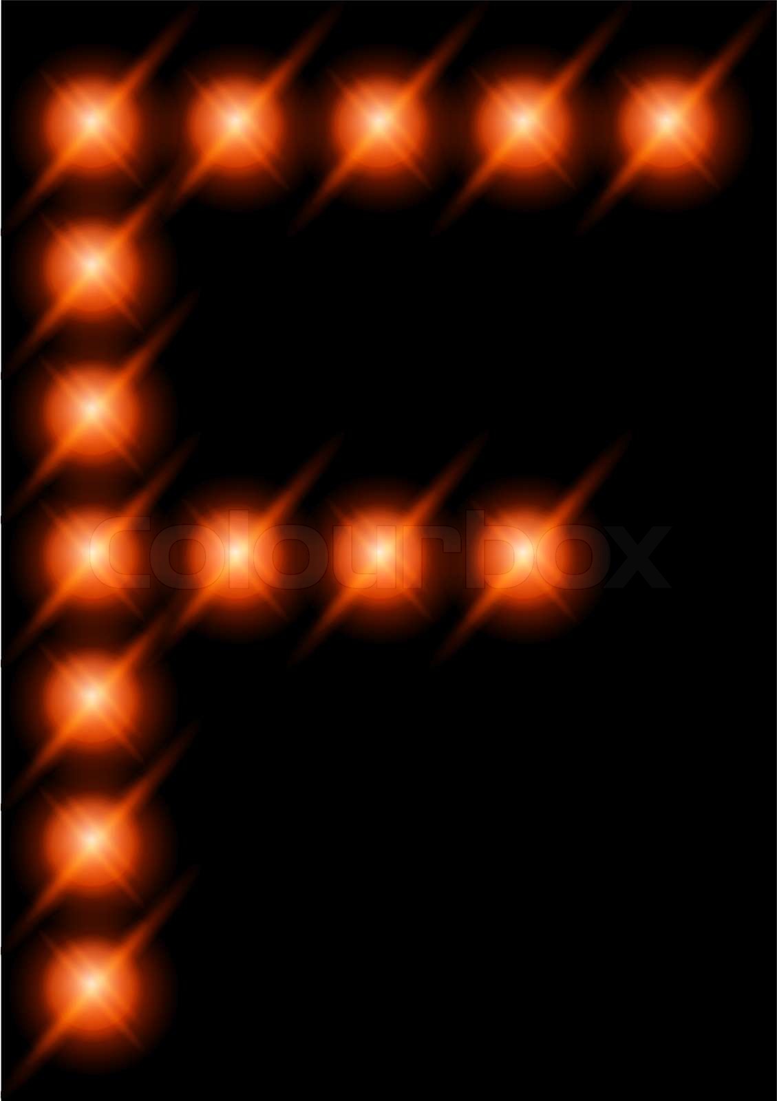 LED letters. | Stock vector | Colourbox