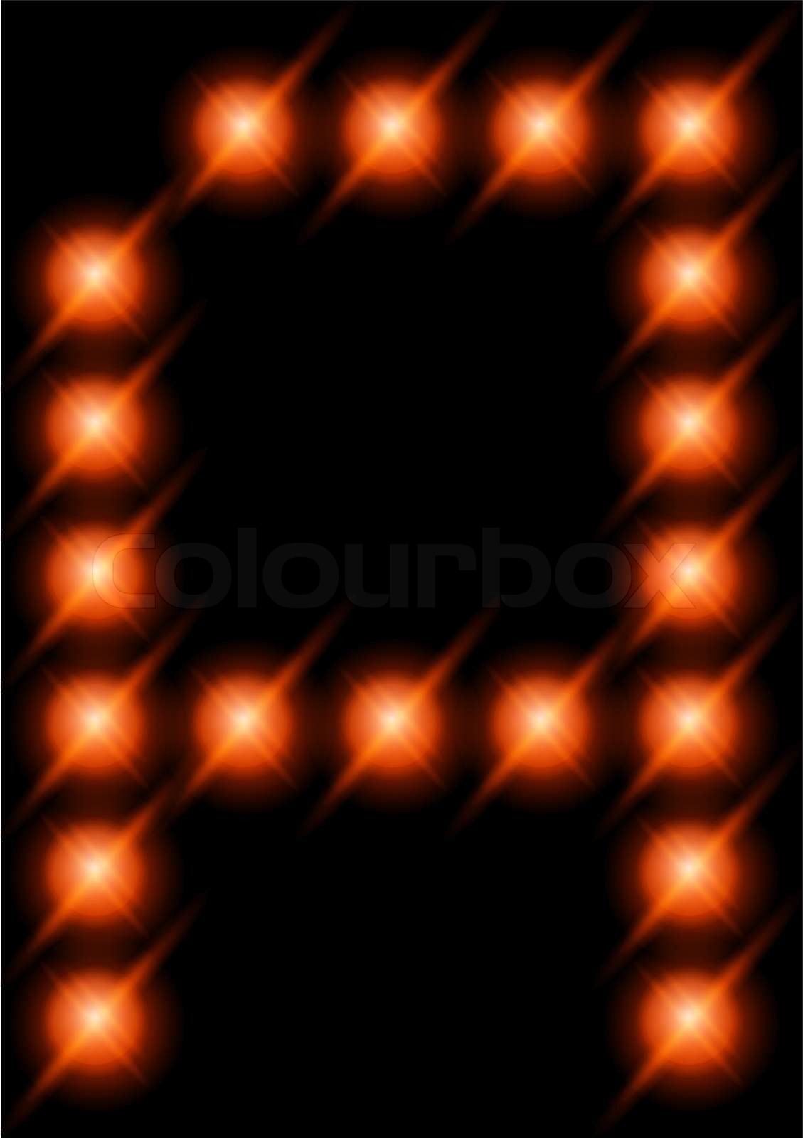 LED letters. | Stock vector | Colourbox