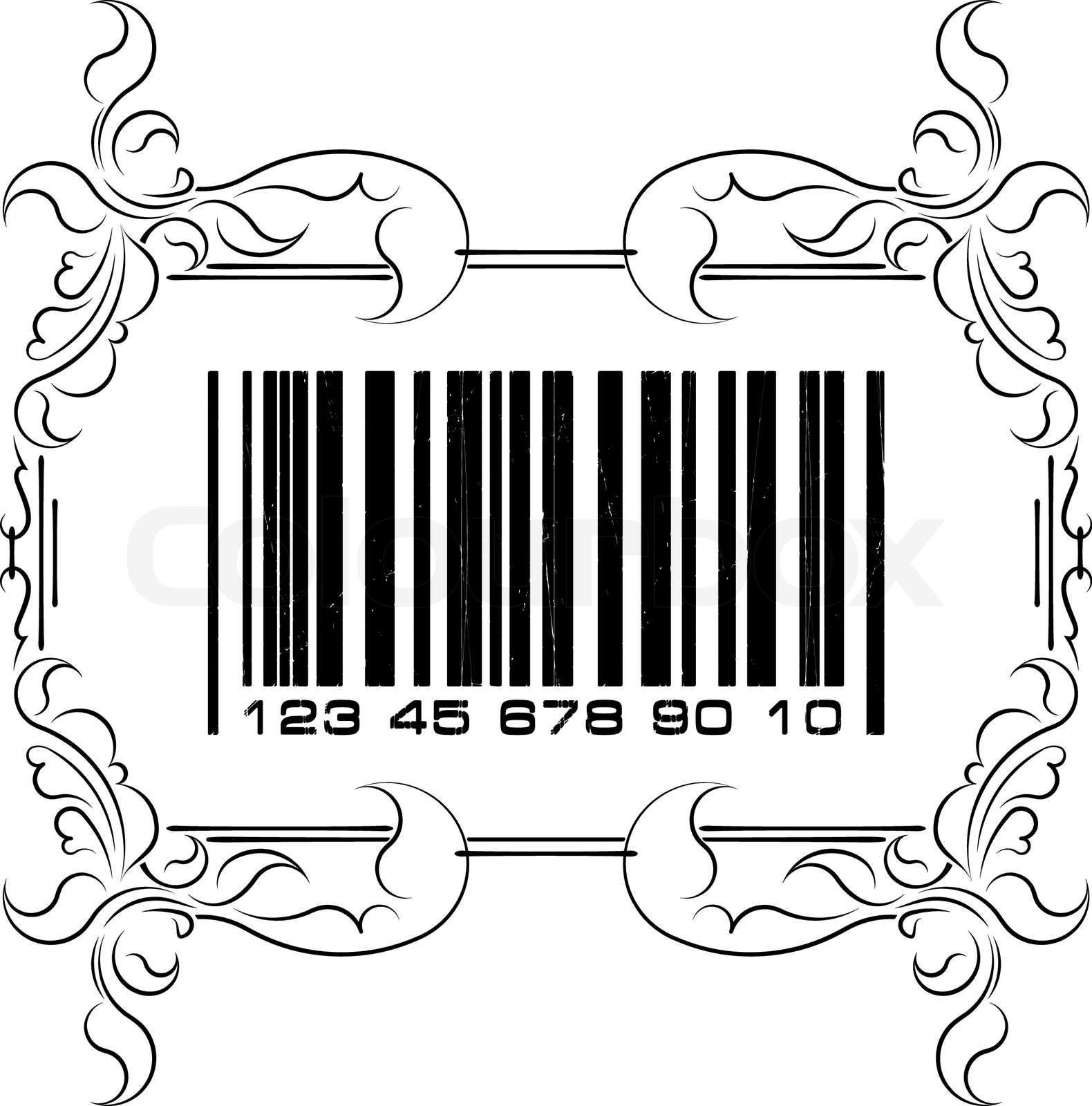 Abstract barcode with frame | Stock vector | Colourbox