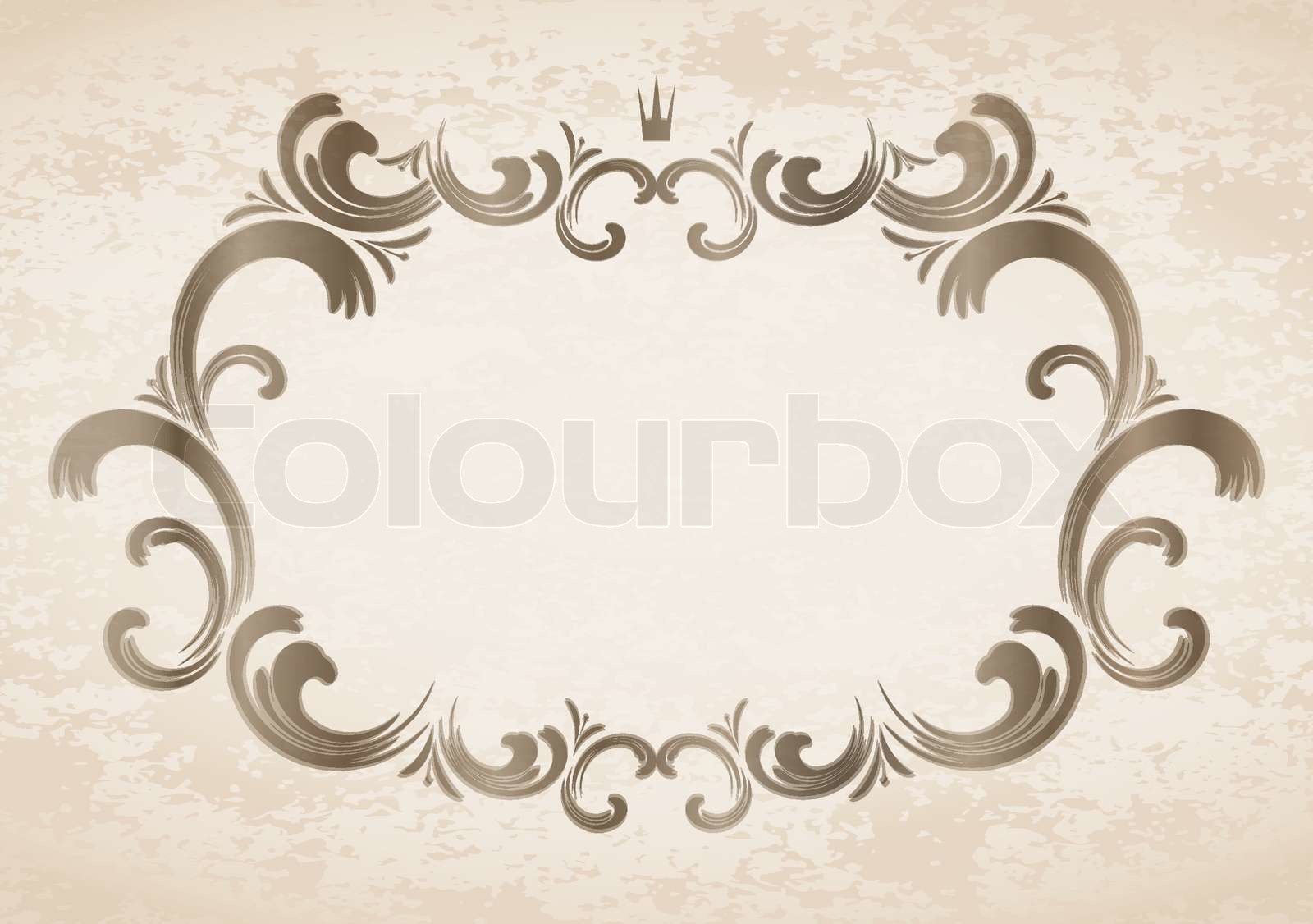 Frame mit Krone | Stock-Vektor | Colourbox