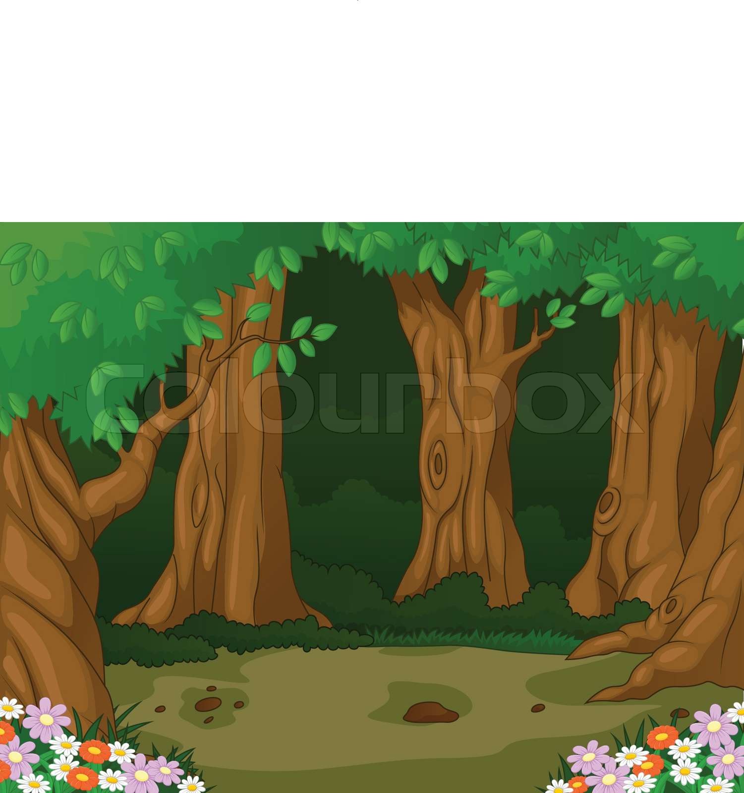 Wald-Hintergrund-cartoon | Stock-Vektor | Colourbox