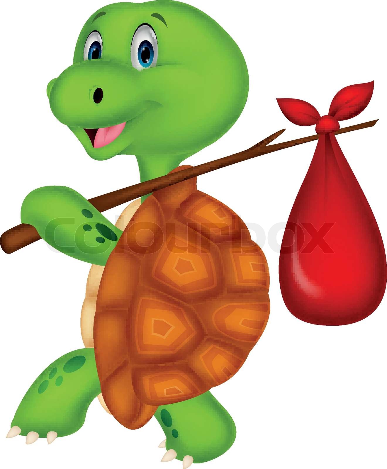 Schildkröte-Cartoon Reisen | Stock-Vektor | Colourbox