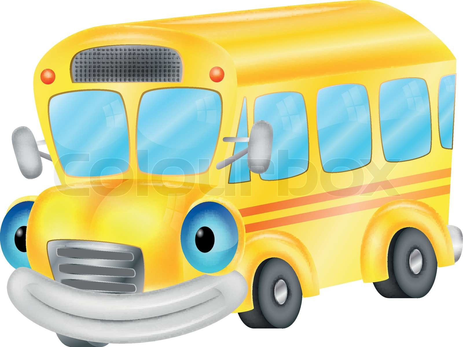 Schulbus-cartoon | Stock-Vektor | Colourbox