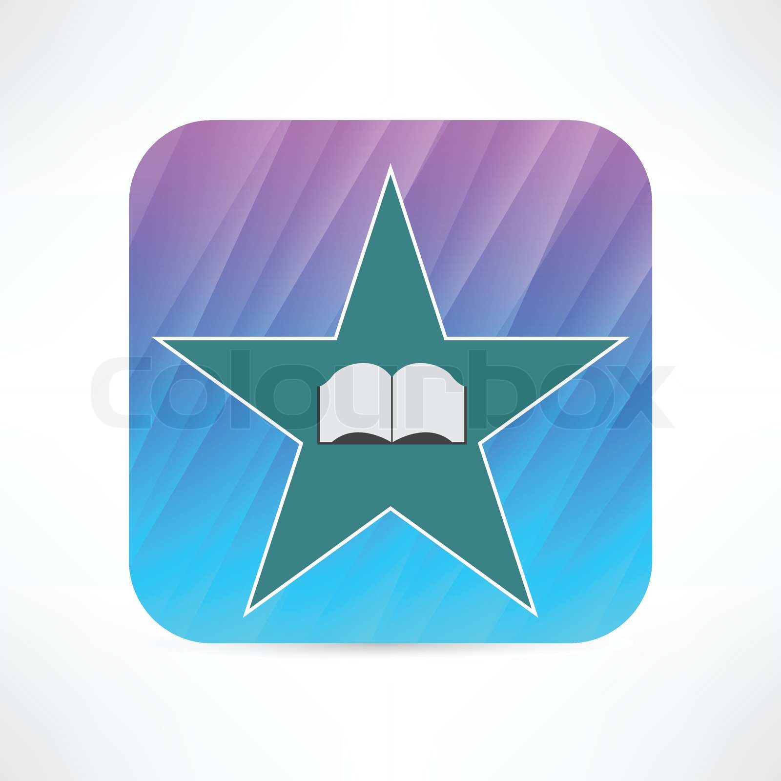 book in the star icon | Stock vector | Colourbox