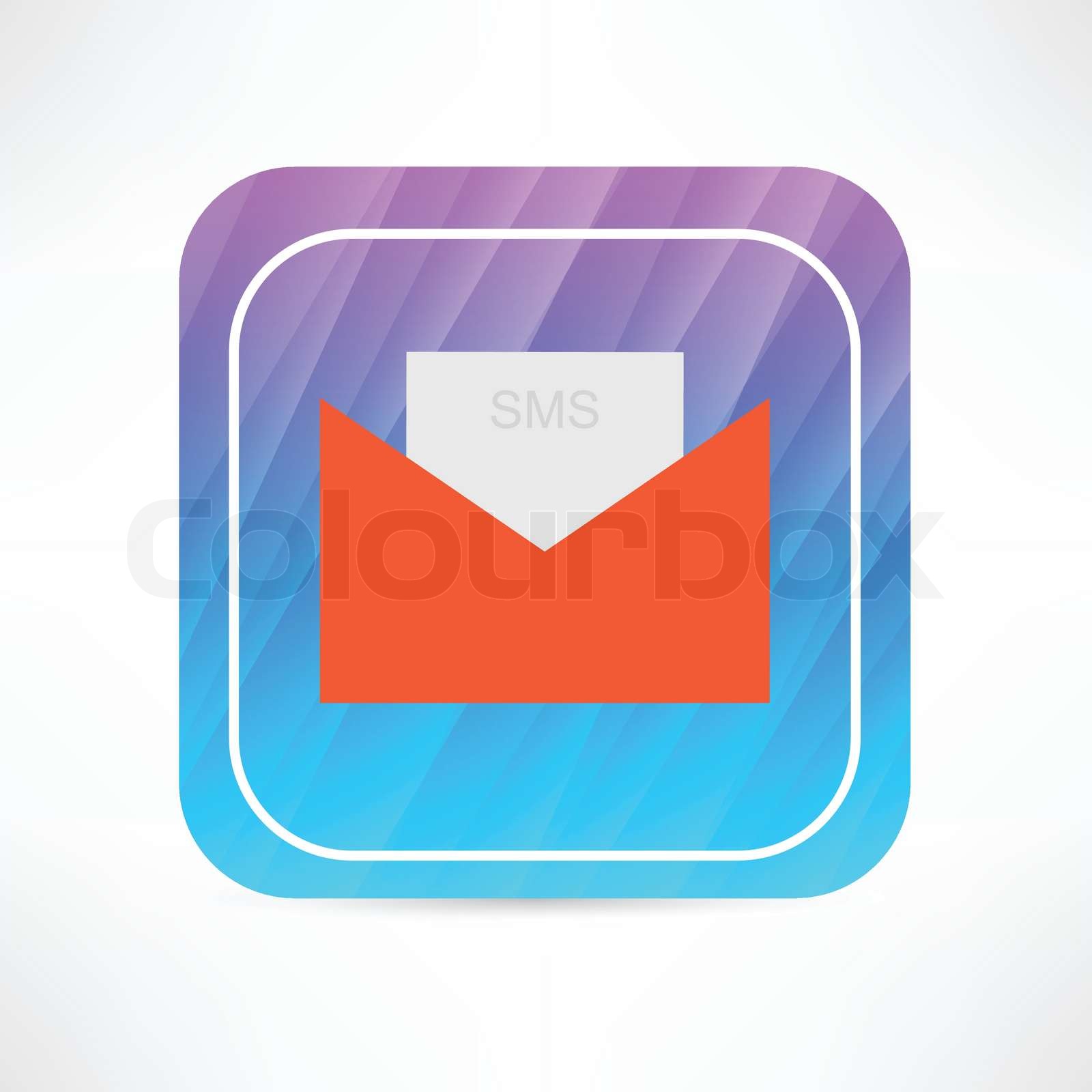 sms envelop icon | Stock vector | Colourbox