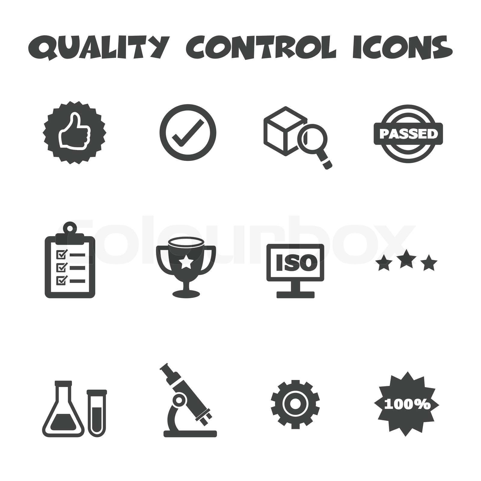 quality control icons | Stock vector | Colourbox