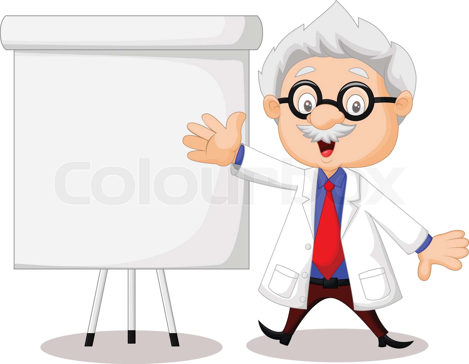 "Professor cartoon teaching" | Stock vector | Colourbox