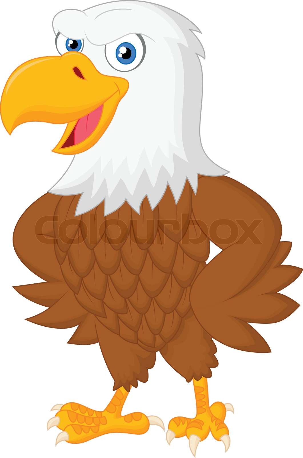"Cute eagle cartoon posing" | Stock vector | Colourbox