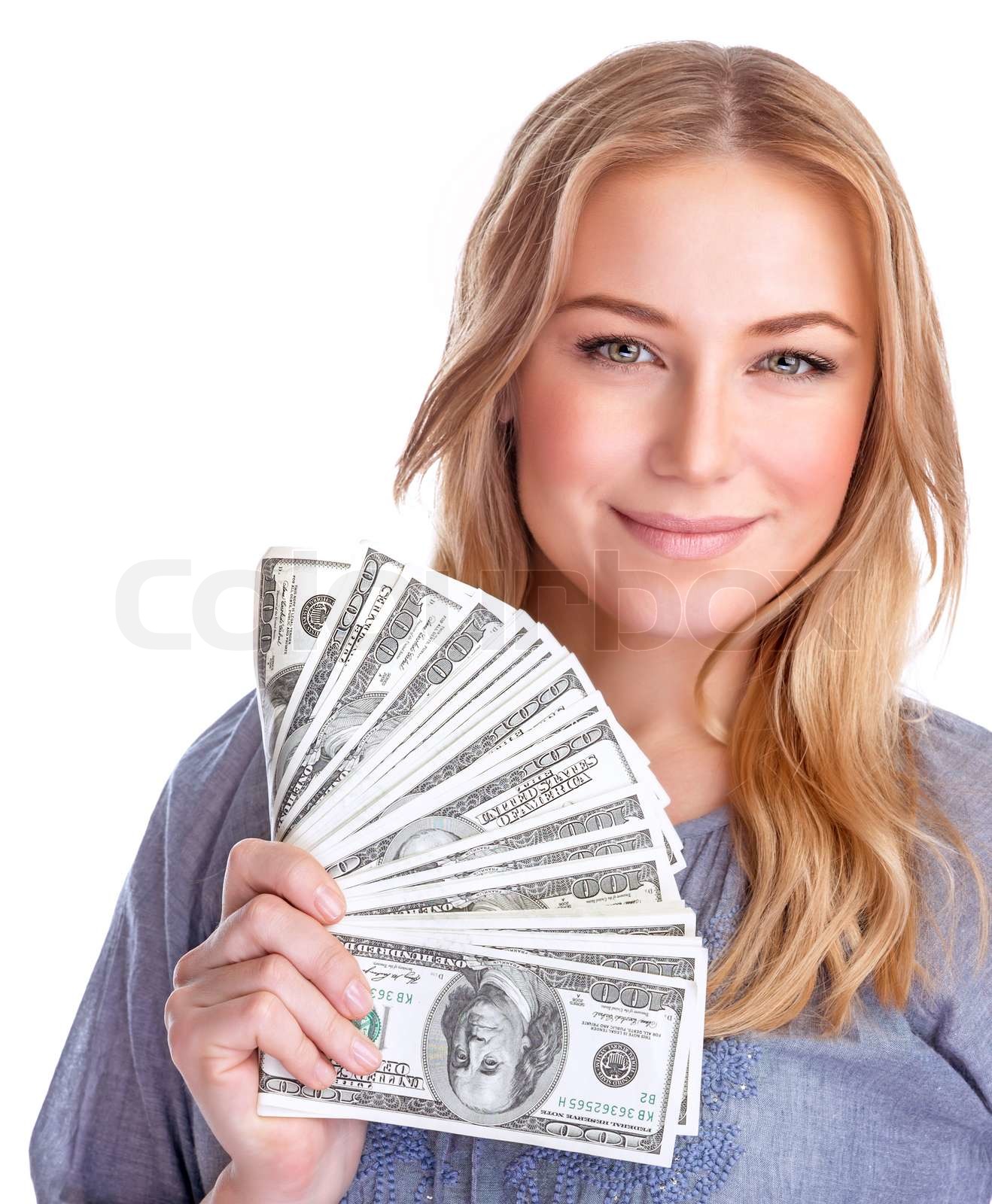 Happy Rich Girl Stock Image Colourbox