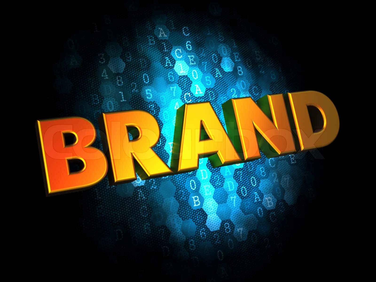 Brand Concept on Digital Background. | Stock image | Colourbox