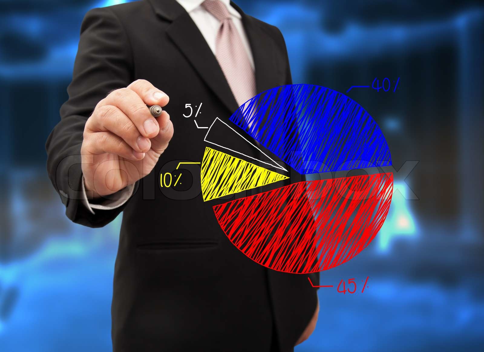 Drawing a chart. | Stock image | Colourbox
