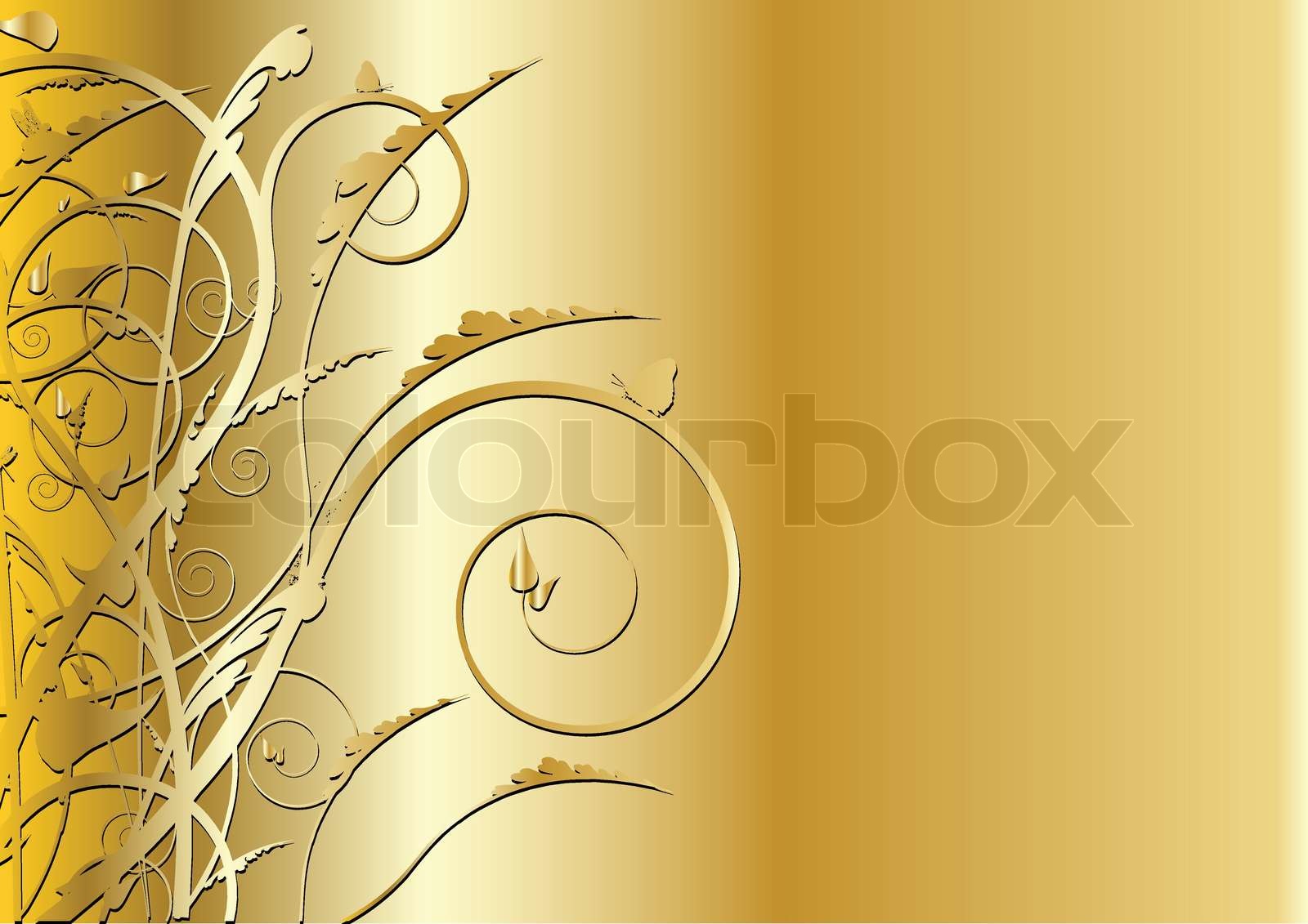 GOLD SWIRL | Stock vector | Colourbox