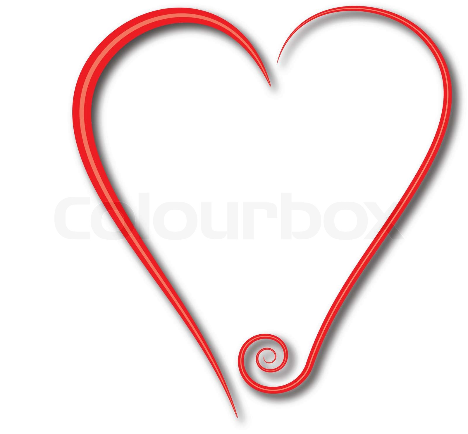 SWIRL HEART | Stock vector | Colourbox
