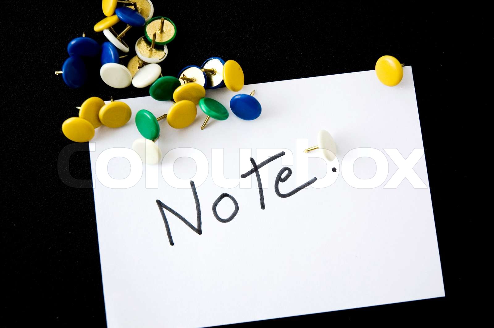 notepad with pins | Stock image | Colourbox