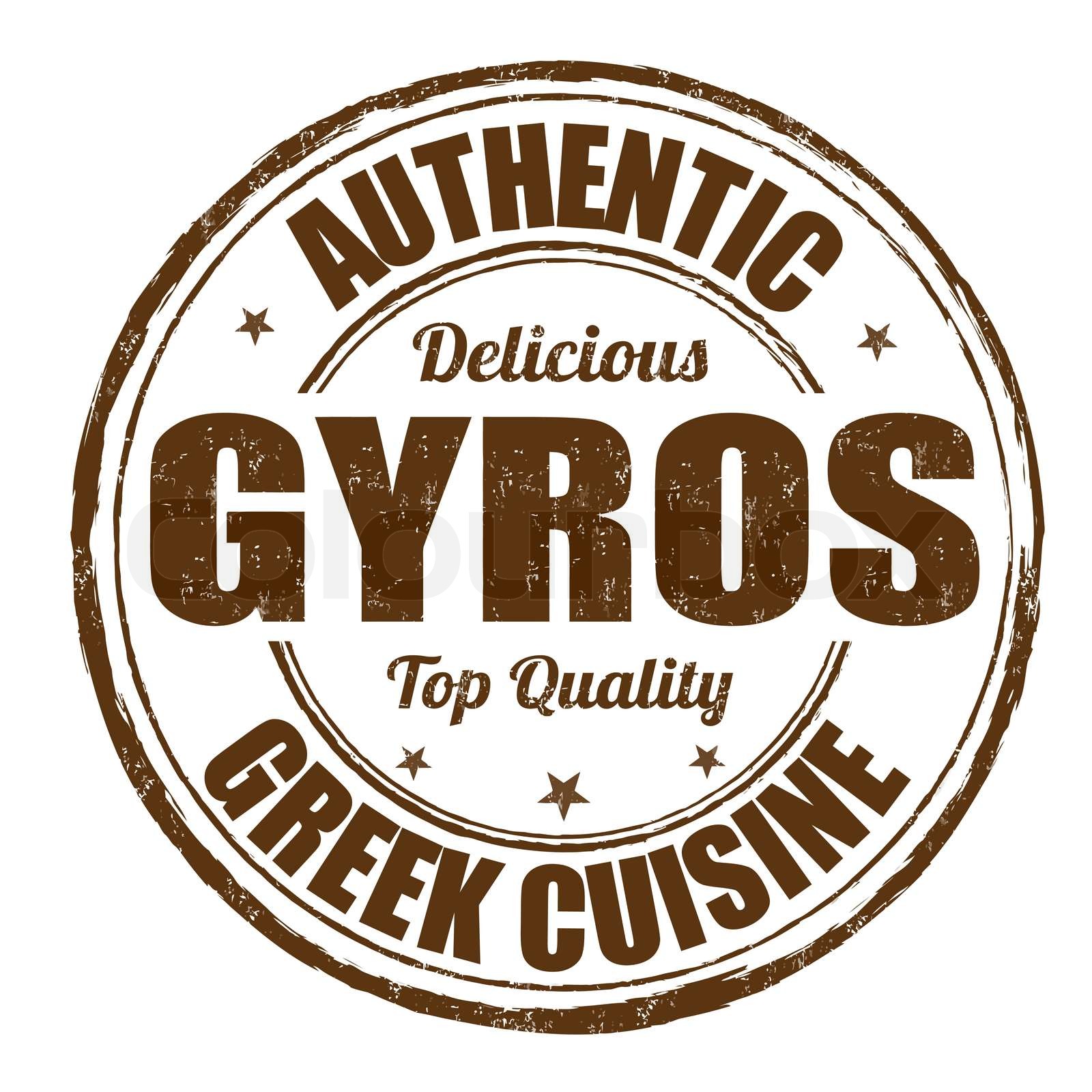 Gyros stamp | Stock vector | Colourbox