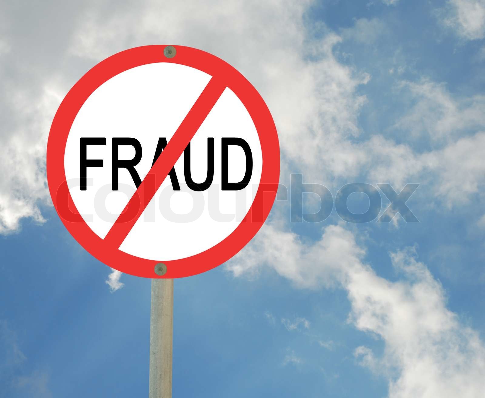 Stop fraud sign | Stock image | Colourbox