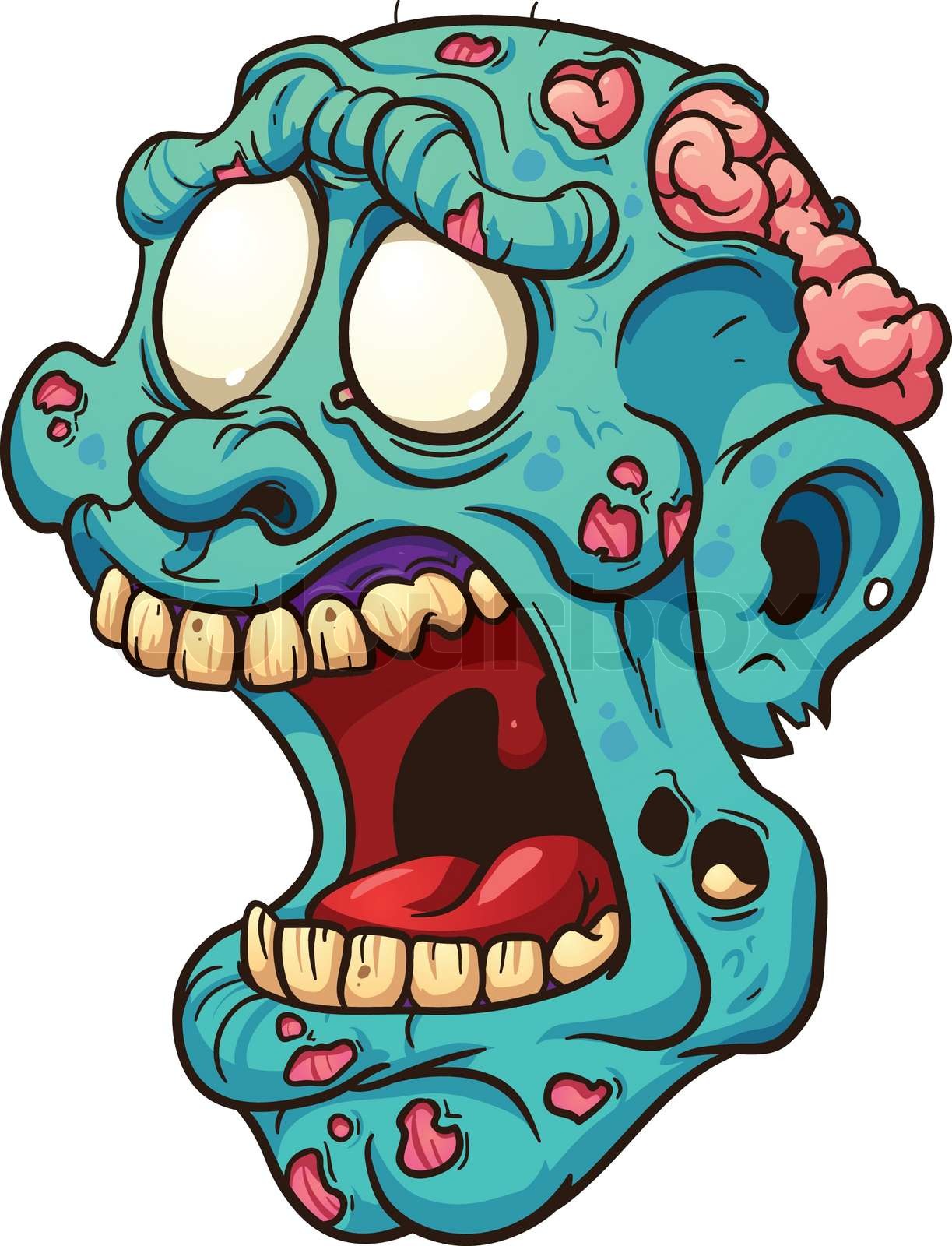 "Zombie head" | Stock vector | Colourbox