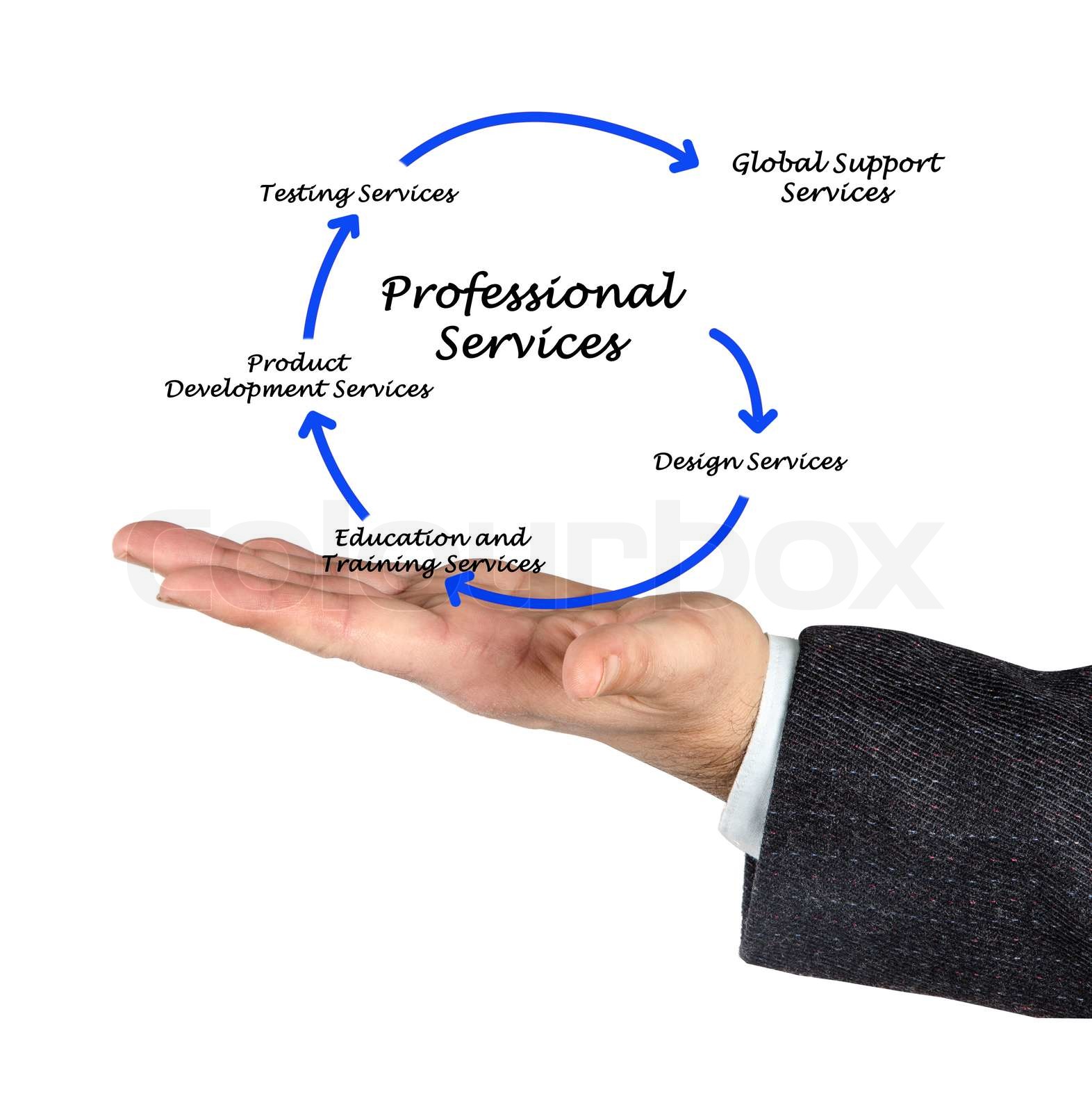 Diagram of professional services | Stock image | Colourbox