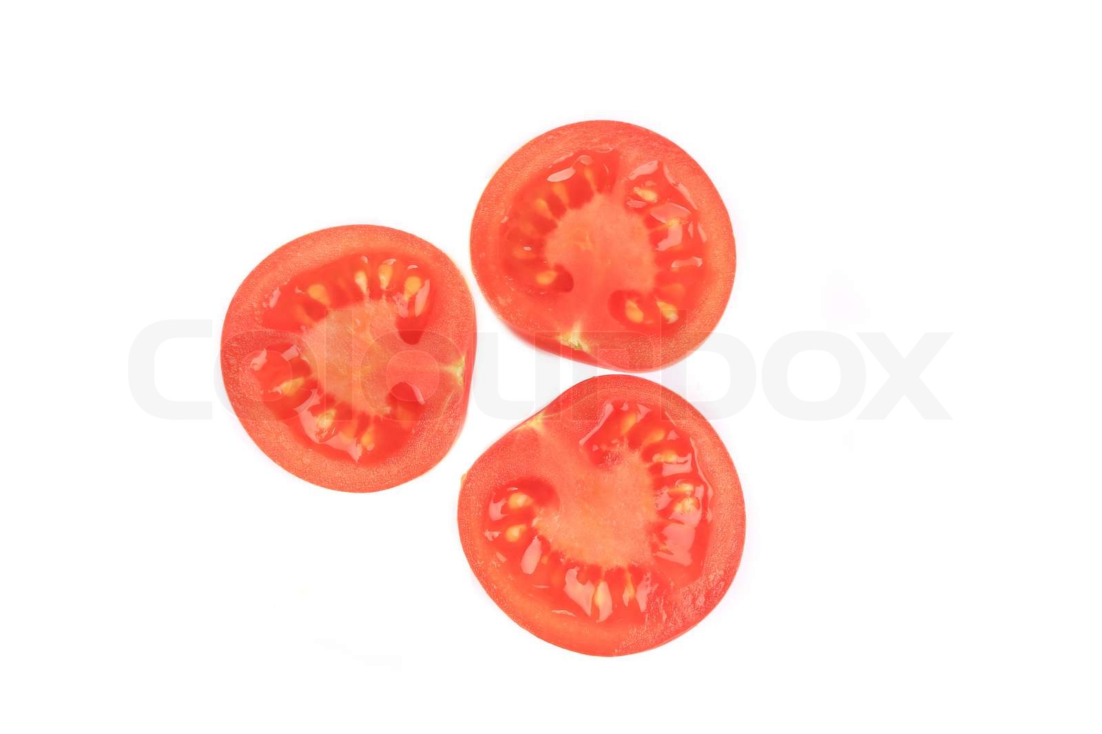 saftige Tomaten in Scheiben geschnitten. | Stock Bild | Colourbox