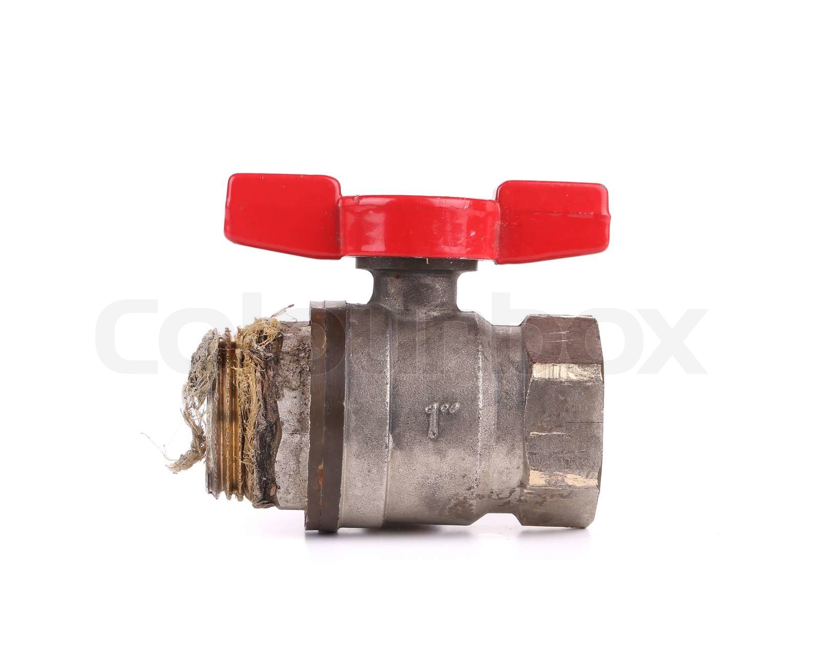 Water valve close up. | Stock image | Colourbox