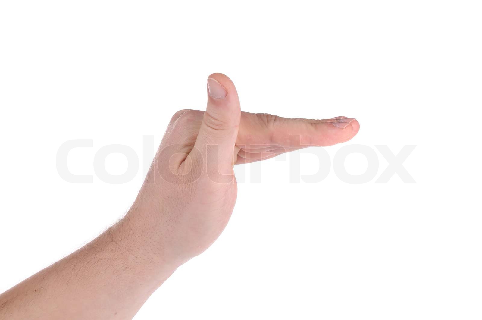 Male hand sign. | Stock image | Colourbox