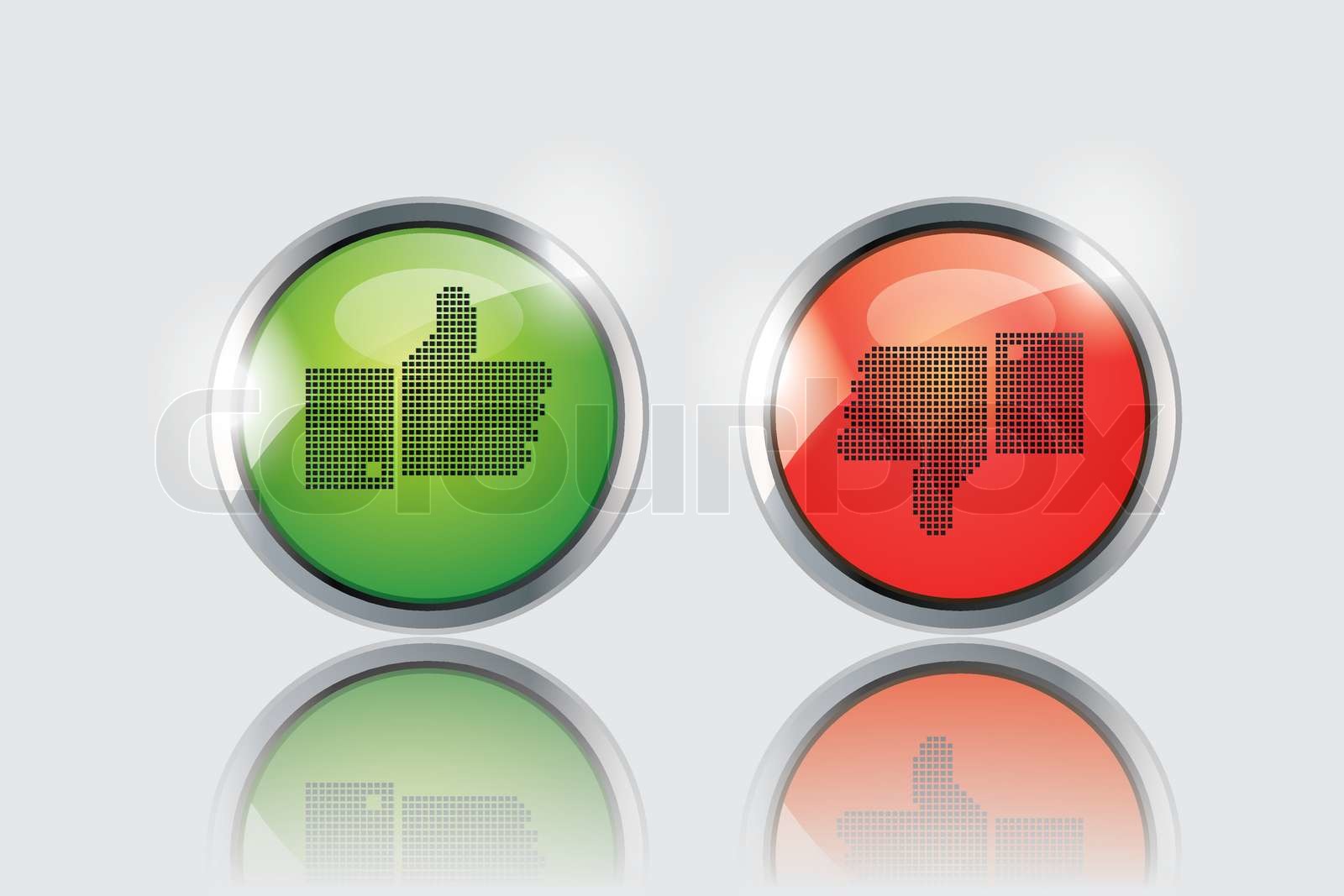 Like Dislike Icon Button. | Stock vector | Colourbox