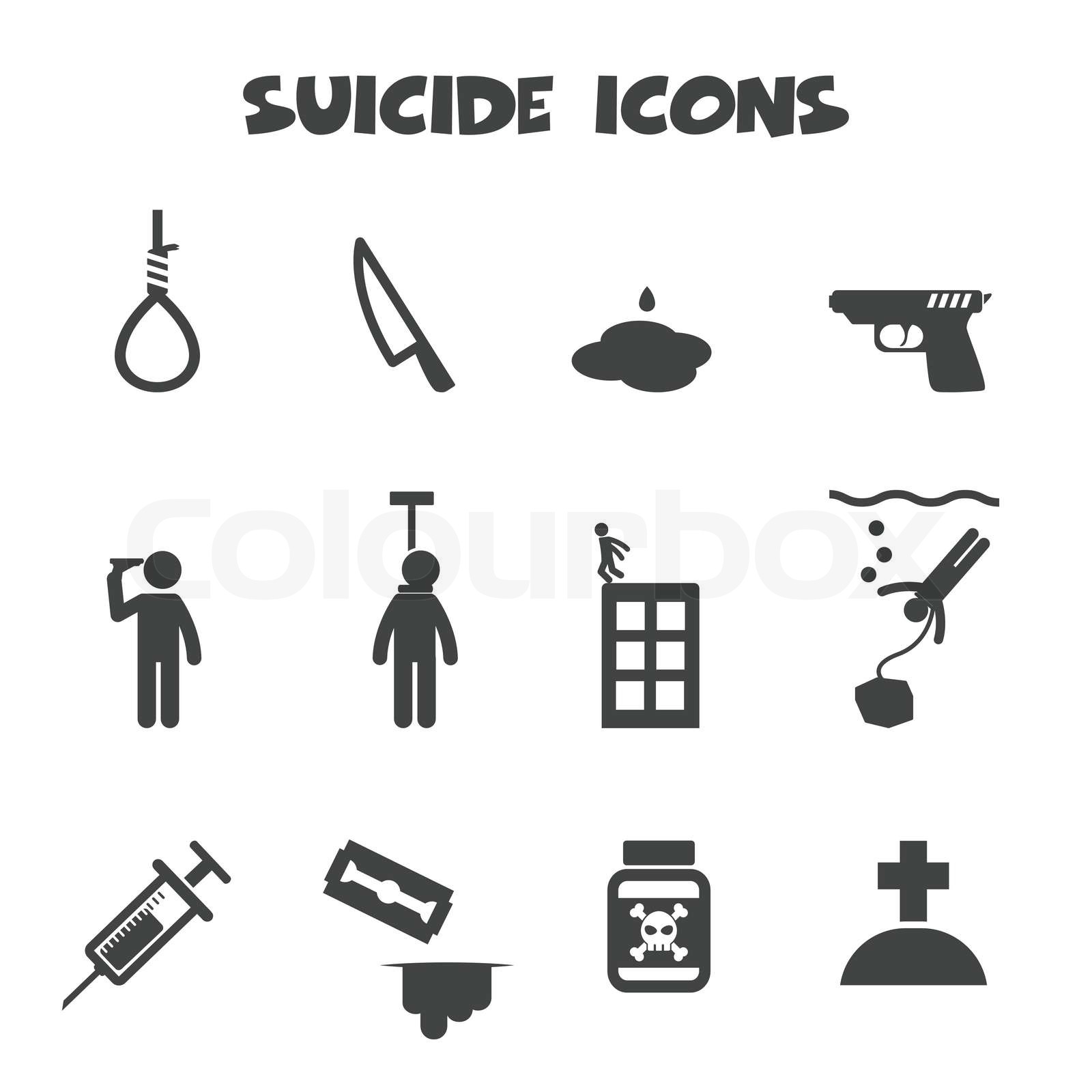 selvmord, bøddelen, vektor | Stock vektor | Colourbox