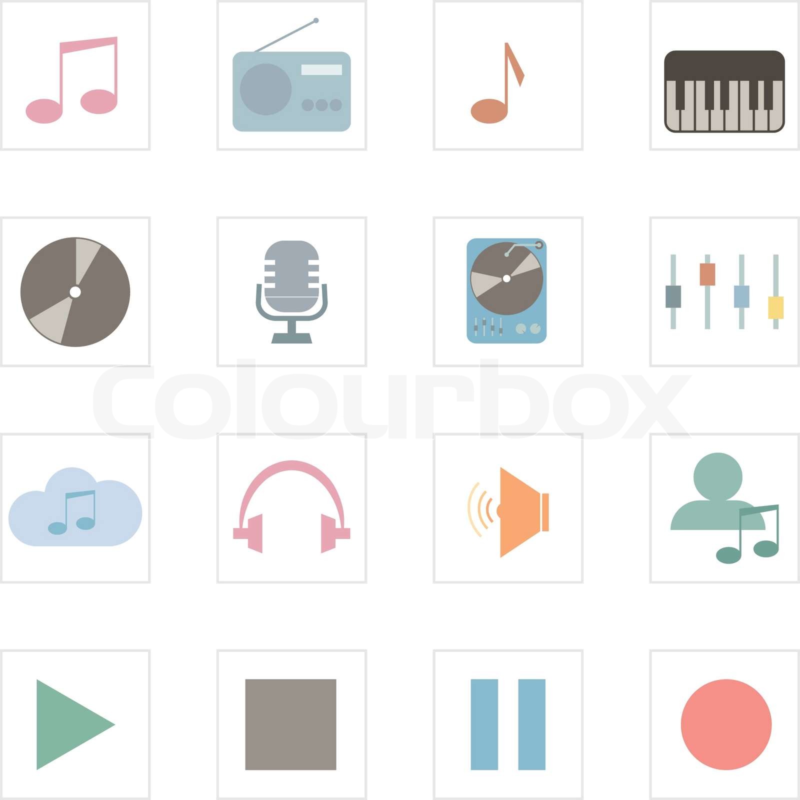 Musik-Icon-set | Stock-Vektor | Colourbox