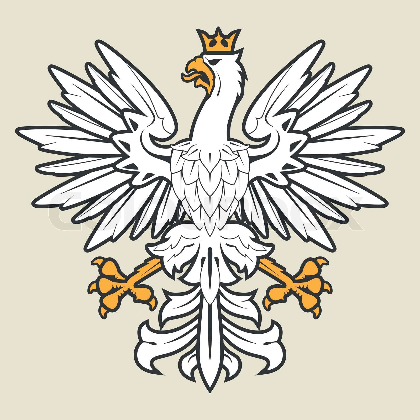 White heraldic eagle | Stock vector | Colourbox