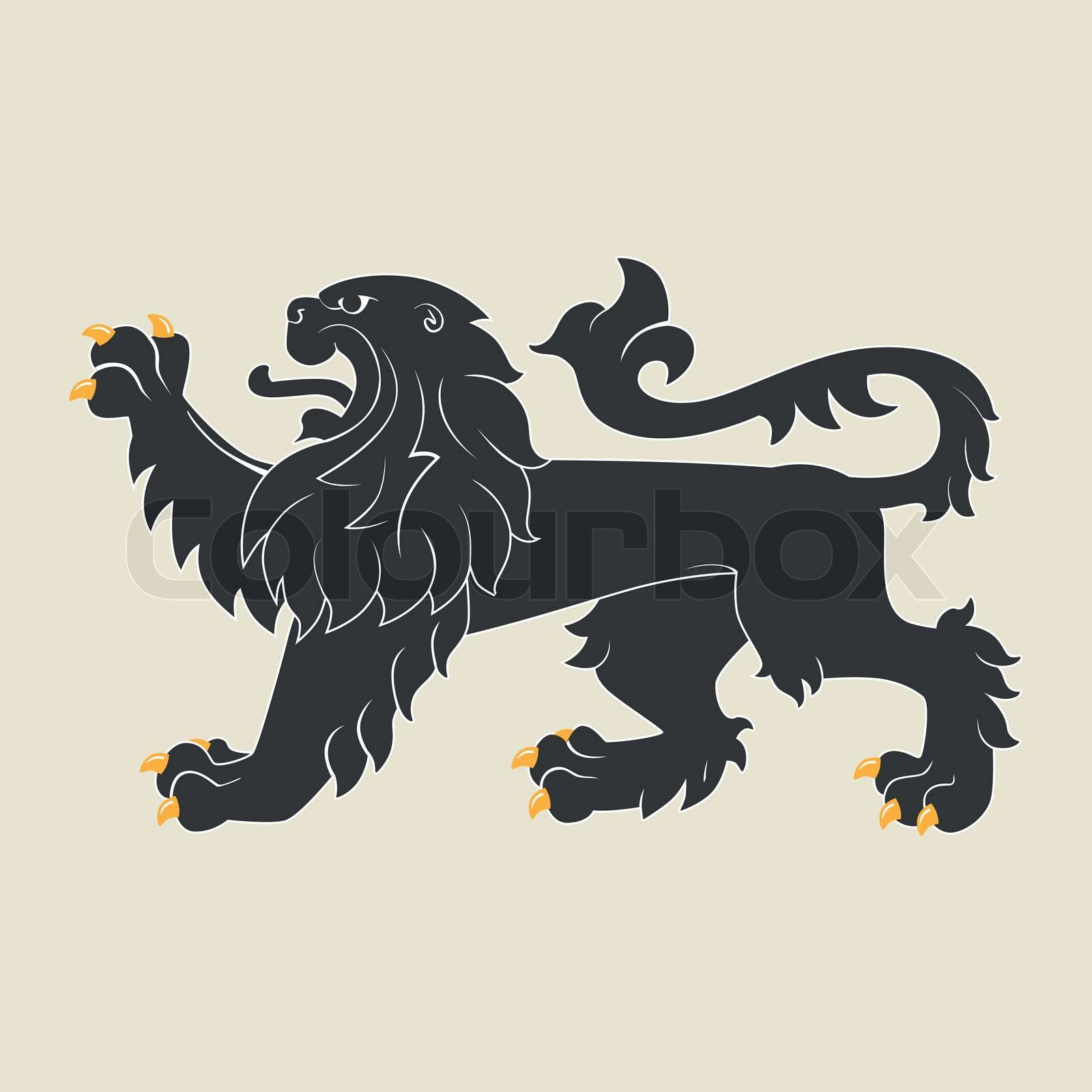 Heraldic lion | Stock vector | Colourbox